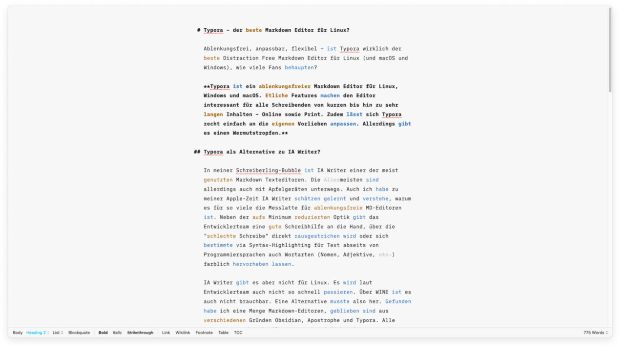 Typora – der beste Markdown Editor für Linux? - Linux Content