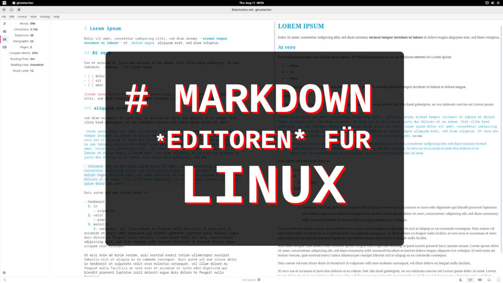 Der beste Markdown Editor für Linux - Linux Content