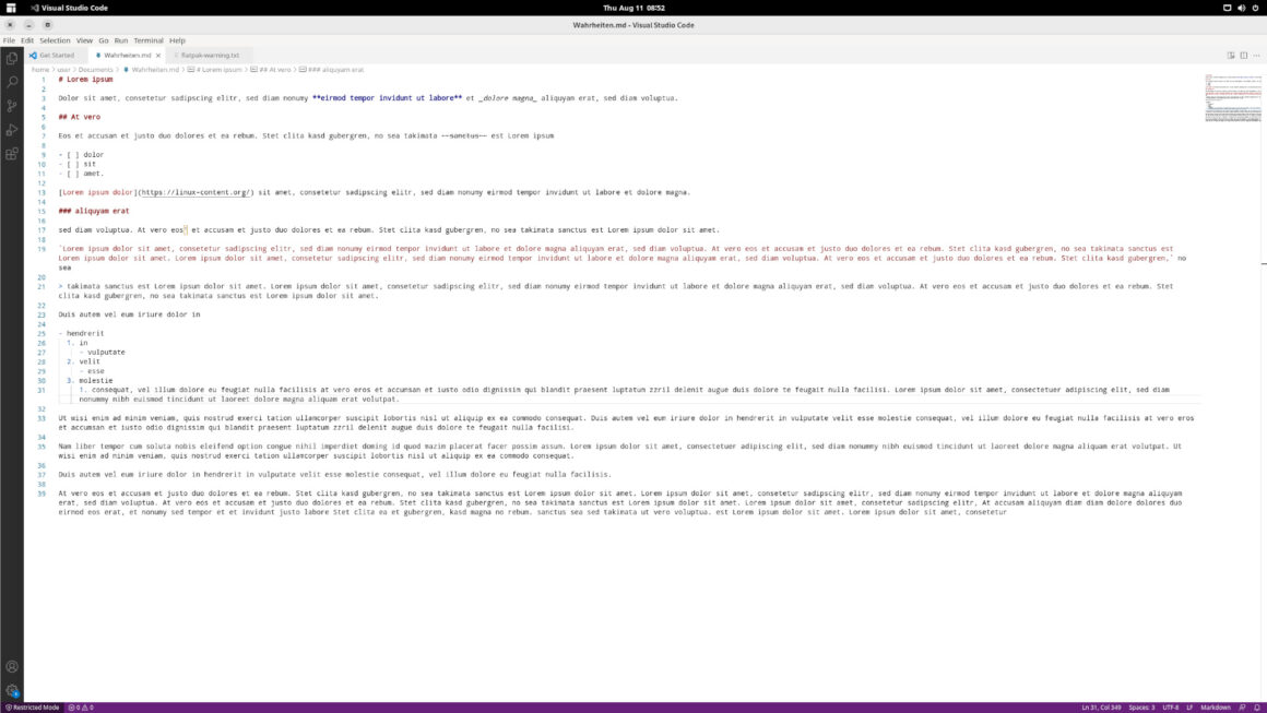Der beste Markdown Editor für Linux - Linux Content